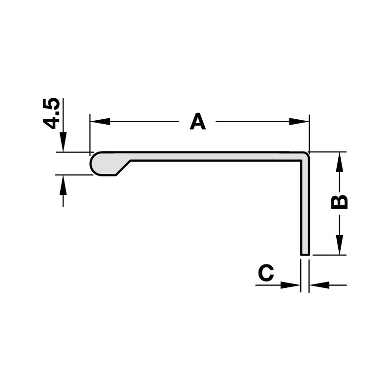 PROFIL MANER HAFELE TIP L 2500 MM 126.14.901 - Accesorii mobila / mobilier