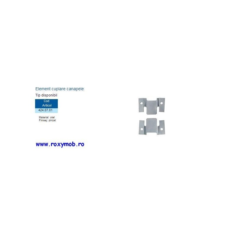ELEMENT CUPLARE CANAPELE L100XH47X11MM 424.07.01 - Accesorii mobila ...
